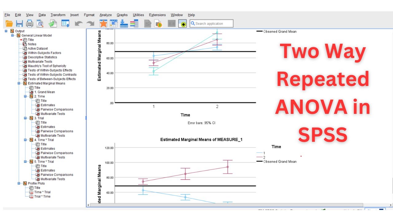 How to perform a Two-Way Repeated/within ANOVA in SPSS - YouTube