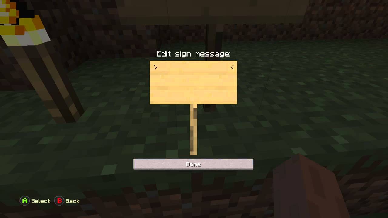 Colored text on sign in mc - YouTube
