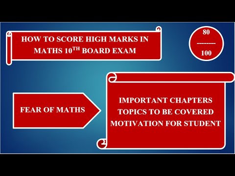 How To Score HIGH marks in 10th Maths exam, motivation for students ...
