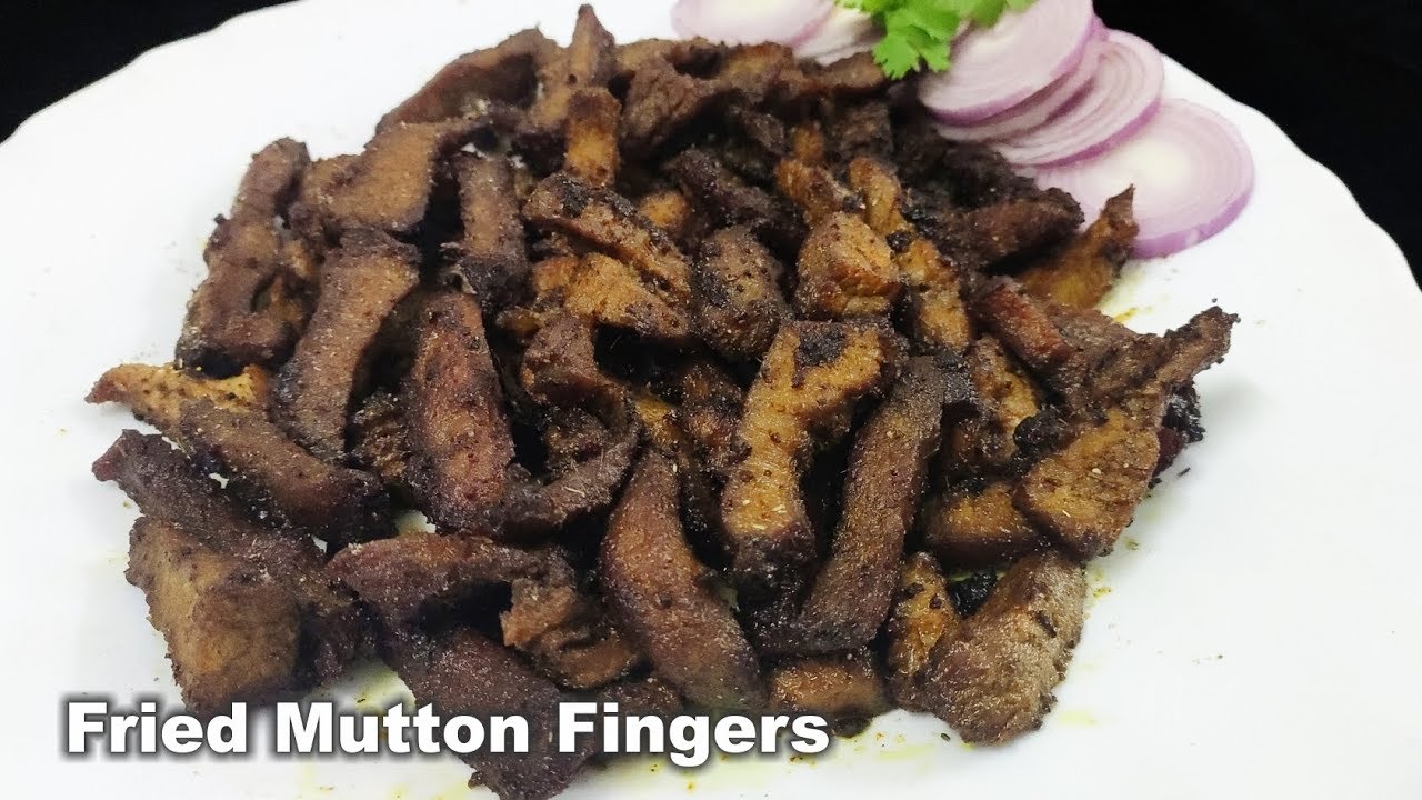 Fried Mutton Fingers Recipe Video - Delicious Mutton Snack - Easy ...
