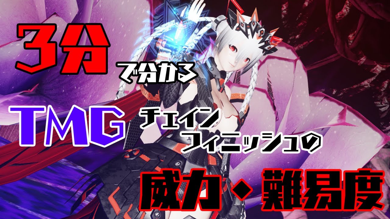 【PSO2】3分で分かるTMGチェインフィニッシュの威力・難易度 - YouTube