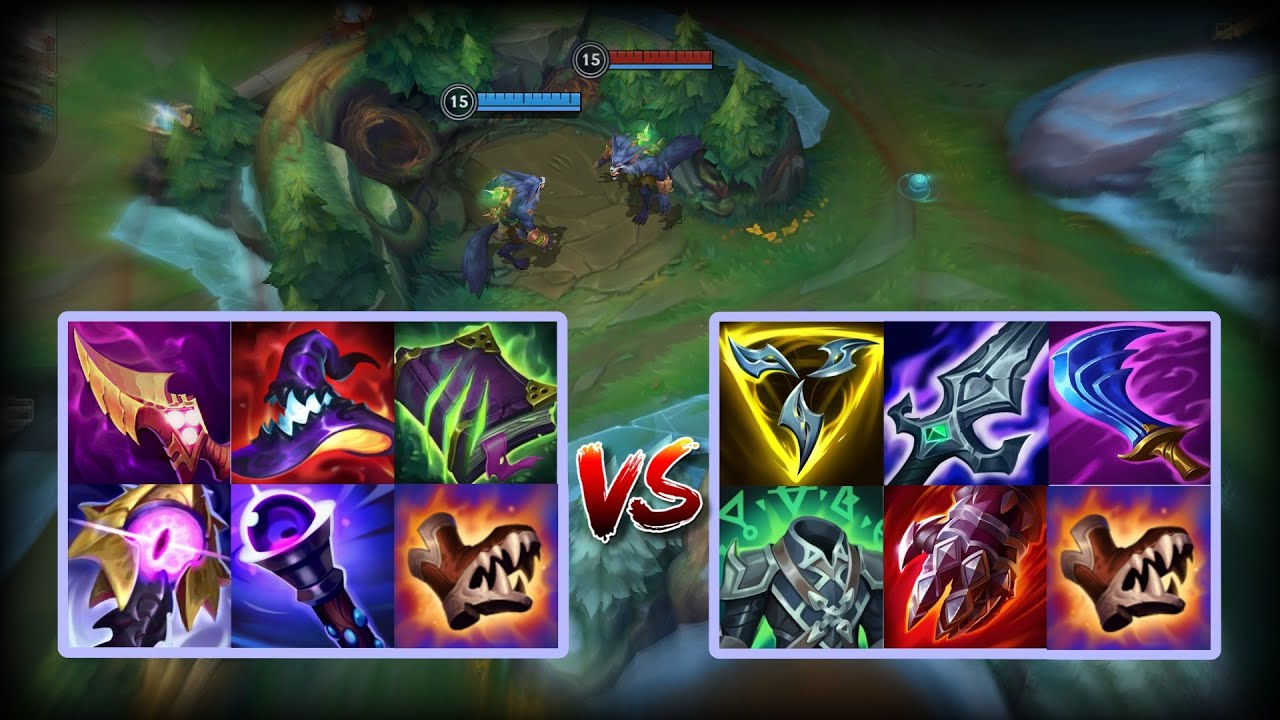 AP WARWICK VS AD WARWICK FULL BUILD FIGHTS | SEASON 9 PATCH 4.2 ...