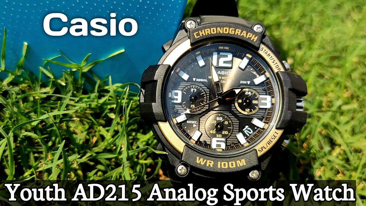 Casio Youth AD215 Analog Watch Unboxing Hindi | Casio sports watch ...