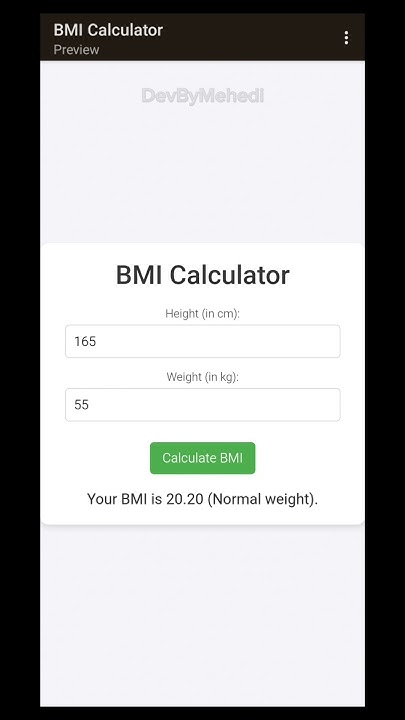 BMI Calculator with #HTML #CSS #JavaScript #webdevelopment #programmingtutorials - YouTube