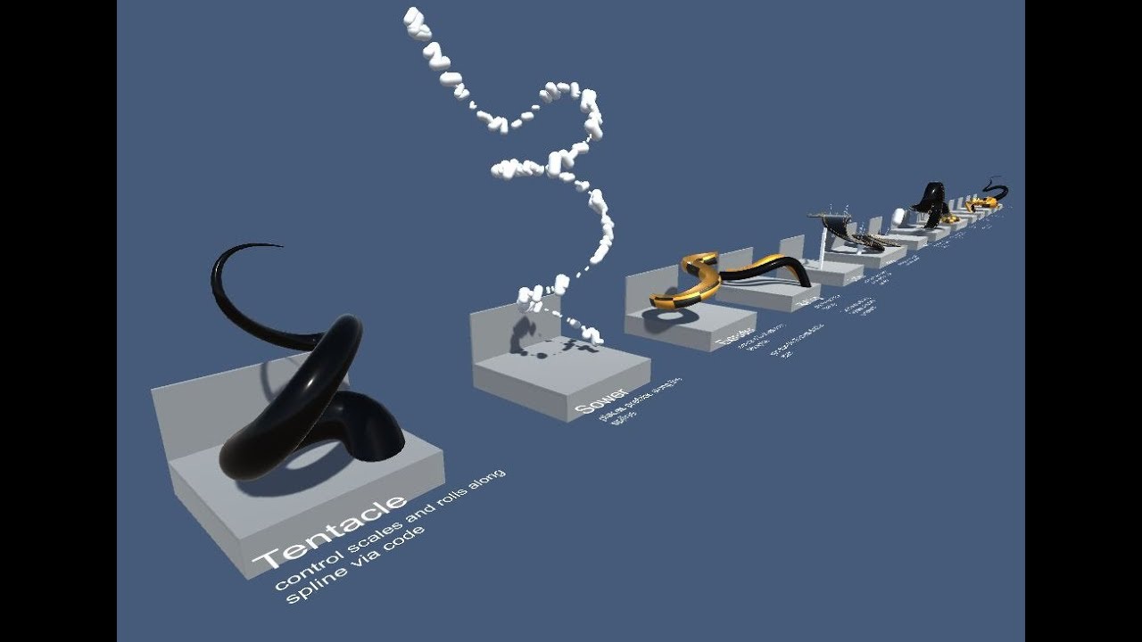 SplineMesh v1.2 features overview - YouTube