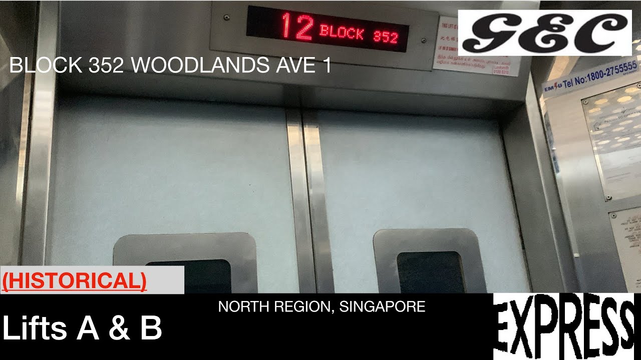 (HISTORICAL) HDB Block 352 Woodlands || GEC Express Lift - YouTube