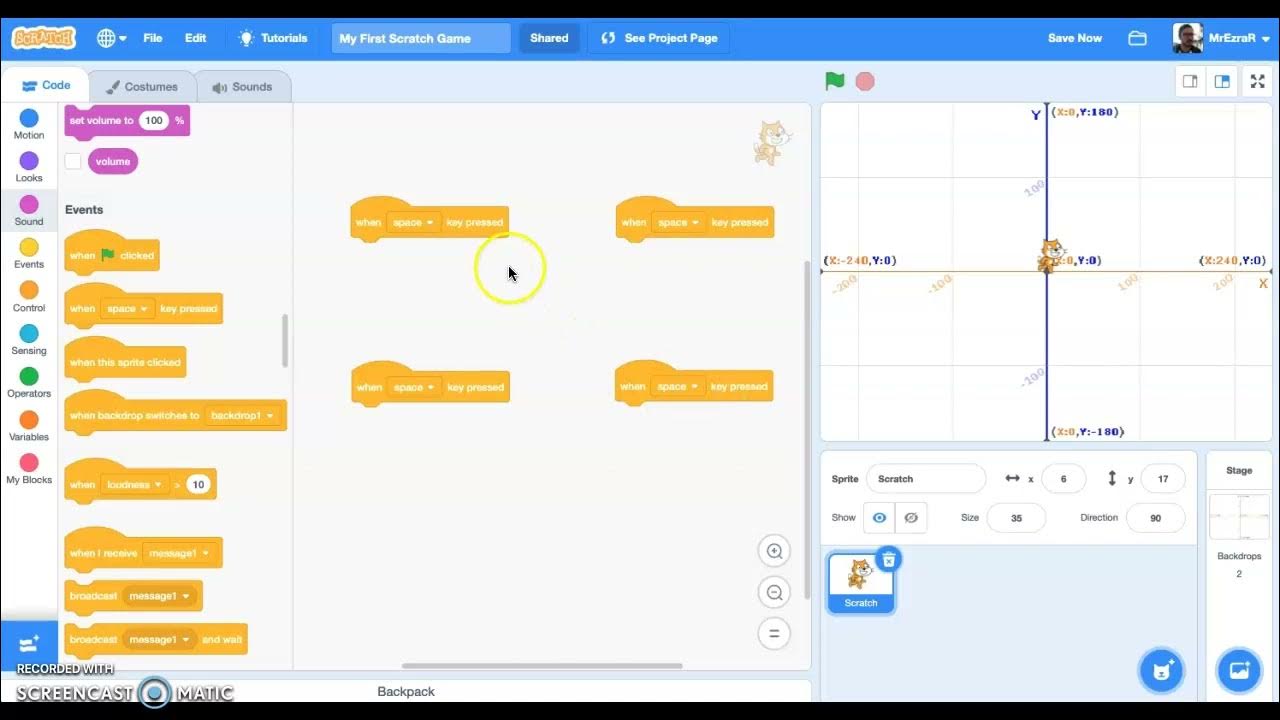 Intro to Scratch Four Directional Movement - YouTube
