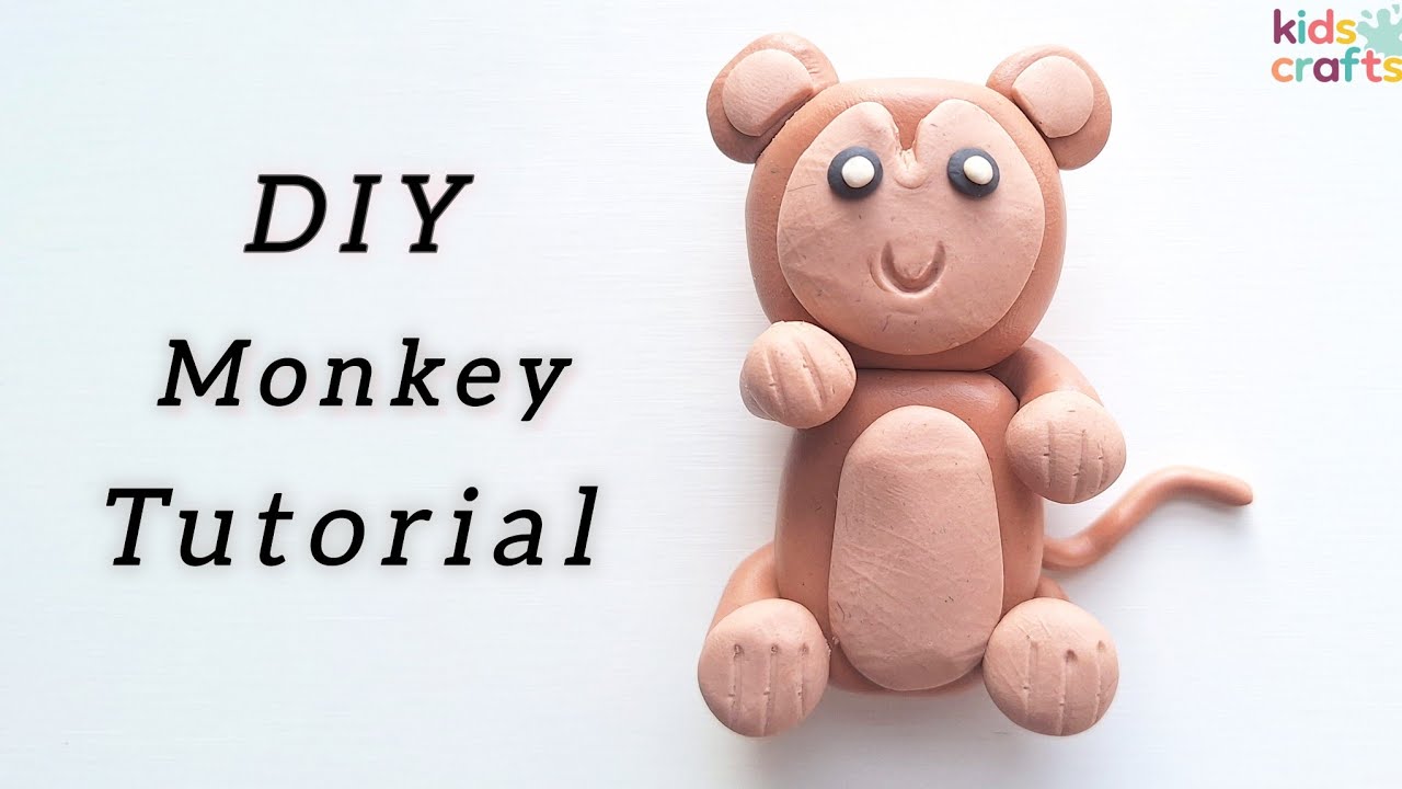 DIY Clay Monkey 🐒 - How to make Monkey with Clay | Polymer Clay Monkey ...