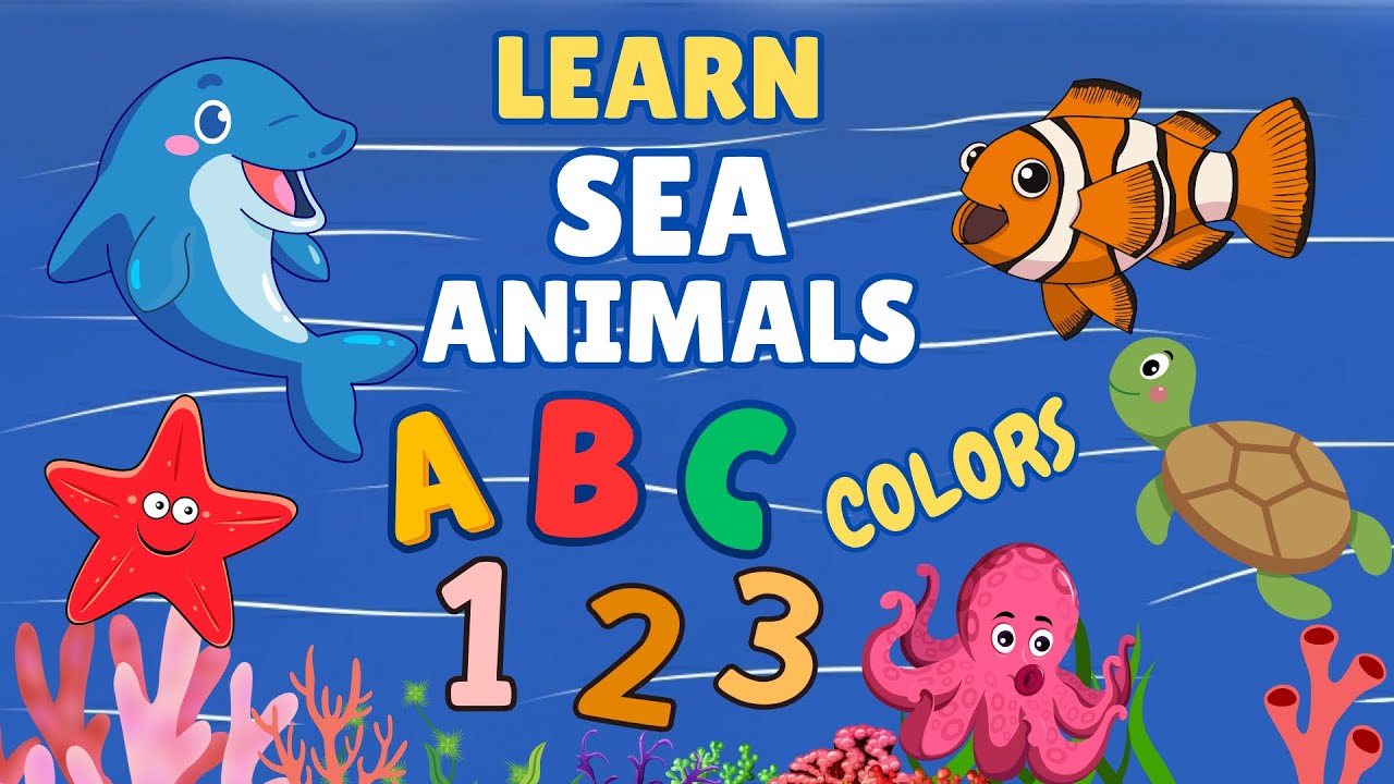 Learn Sea Animals with ABCs, Numbers & Colors! 🐠🌈 Fun Ocean Facts for ...