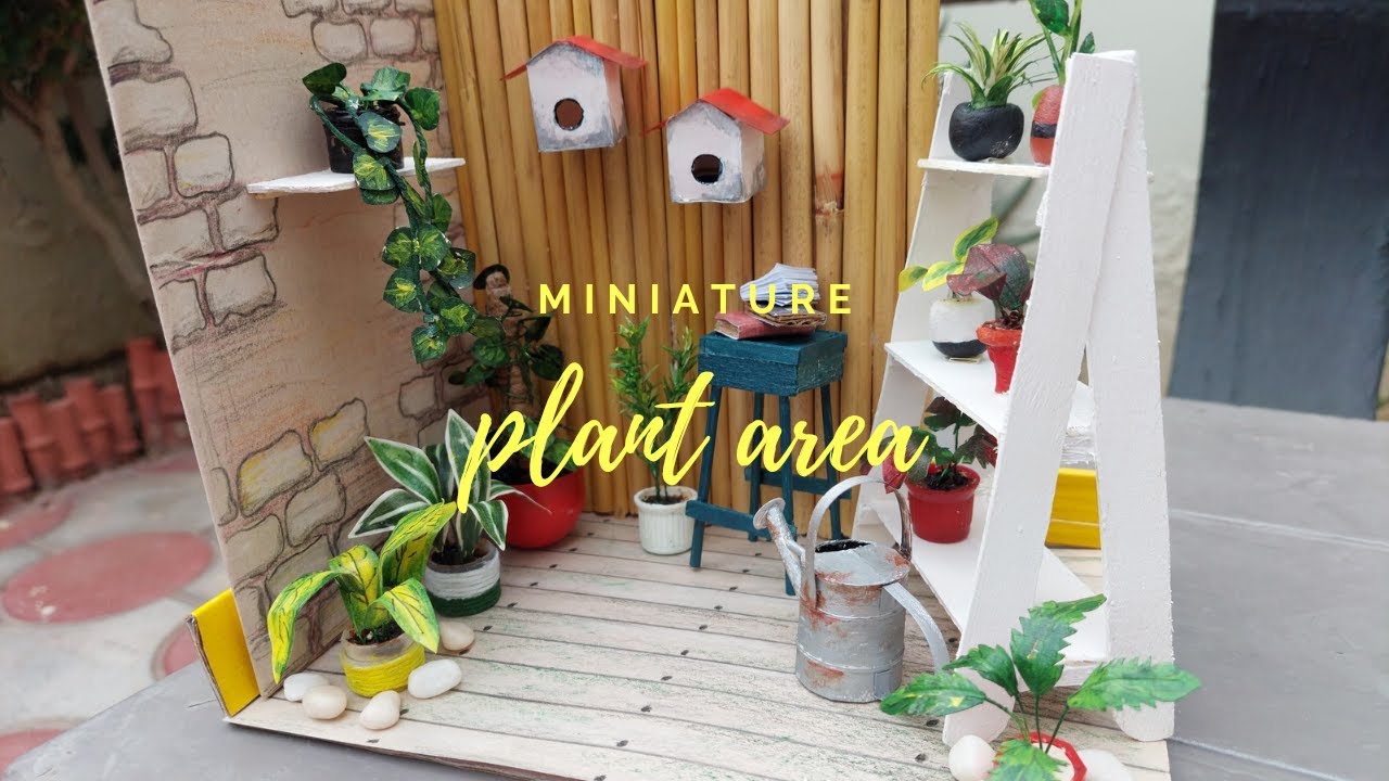 How I made a Mini Plant Area | DIY Miniature Garden | - YouTube