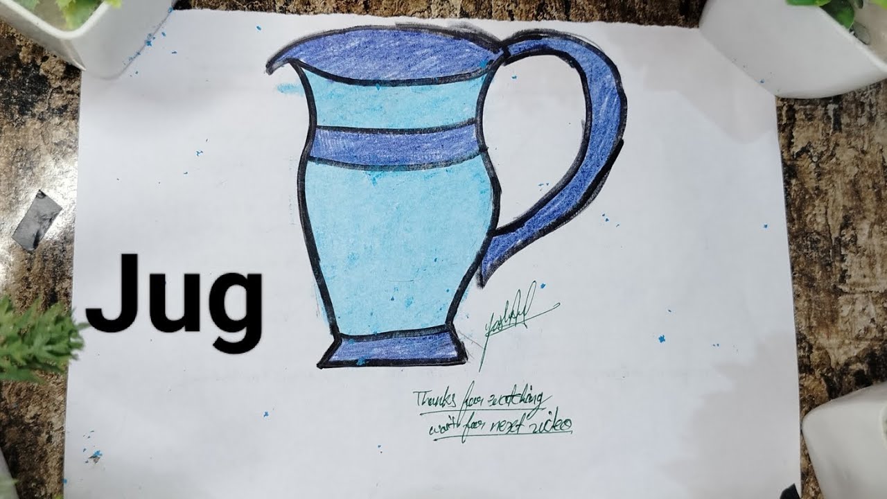 How to draw a jug||jug drawing||very easy||art video - YouTube