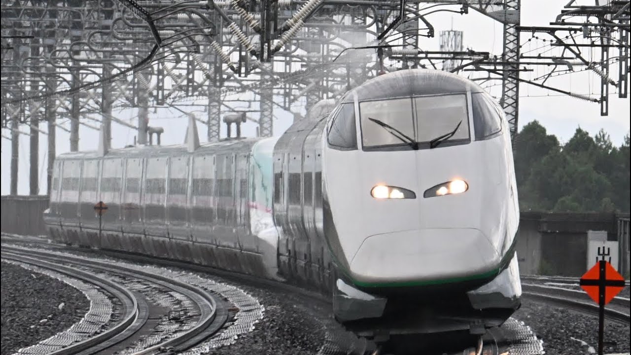 【那須塩原駅】E2系J70到着&E3系（L65銀つば）+E5系通過 - YouTube