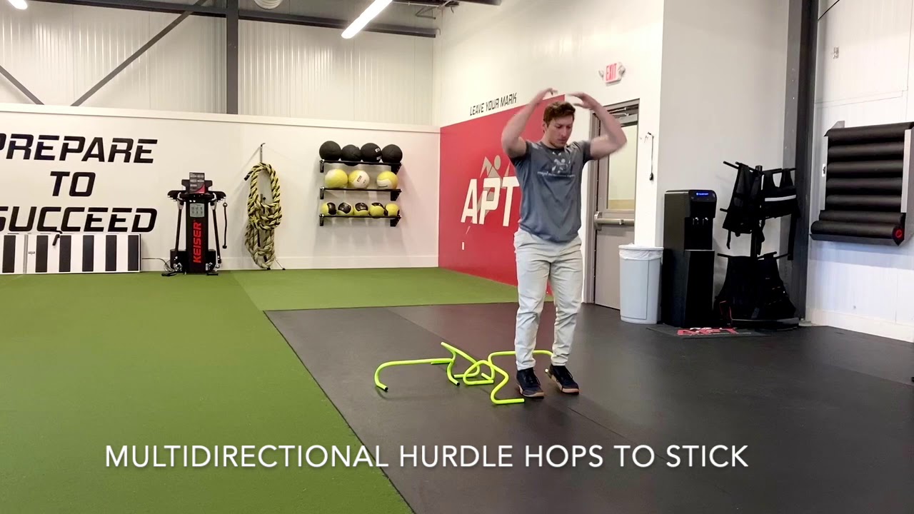 MULTIDIRECTIONAL HURDLE HOPS TO STICK - YouTube