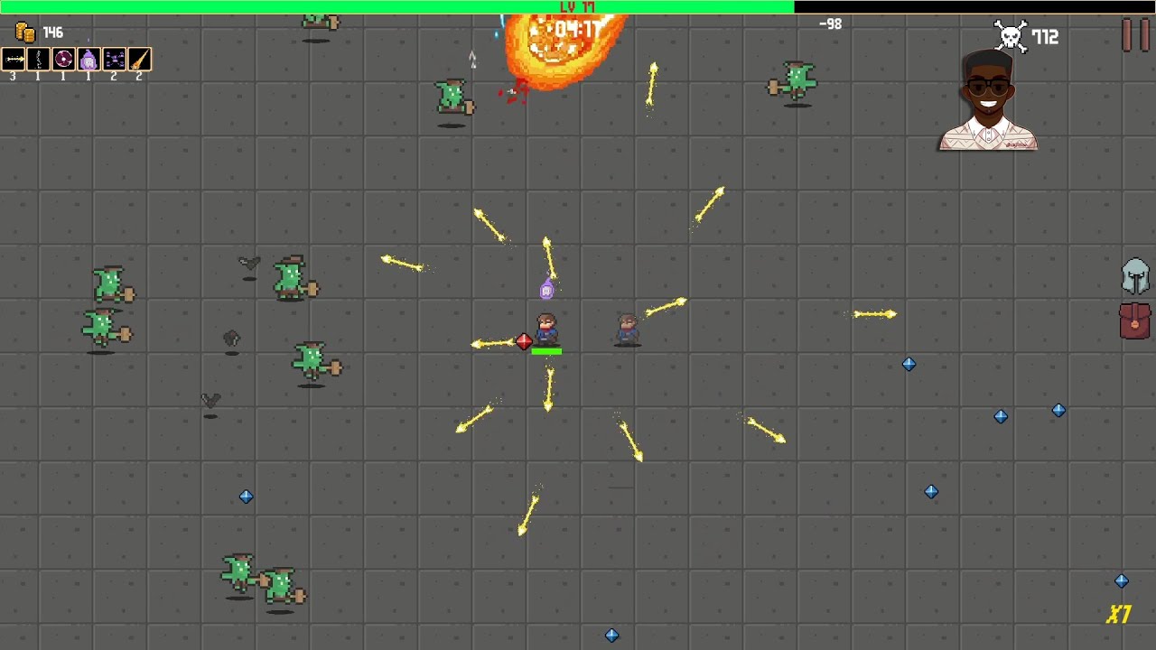 Playing a vampire survivor inspired roguelike! - Pixel Survivors : Roguelike - YouTube