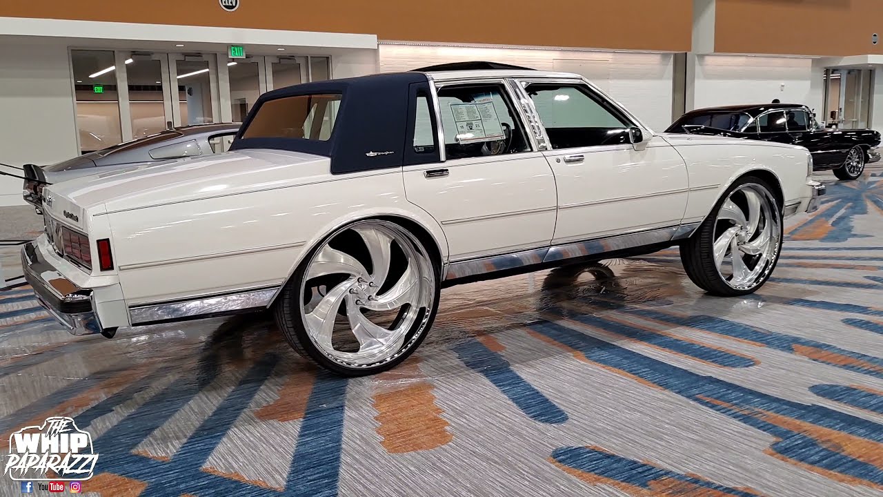 Box Chevy Caprice on Brushed 28" U.S. Mag Wheels at Mem Auto Expo 2k21 ...