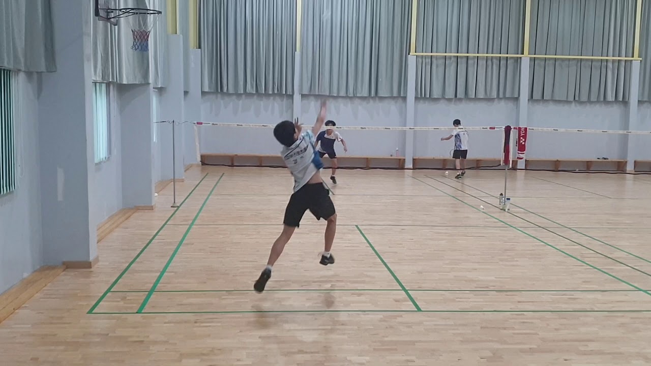 배드민턴 중학생 단식연습게임(badminton middle school single game) - YouTube