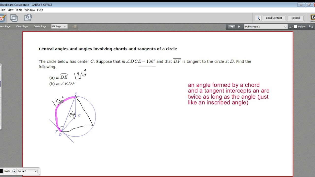 Central angles and angles involving chords and tangents - YouTube