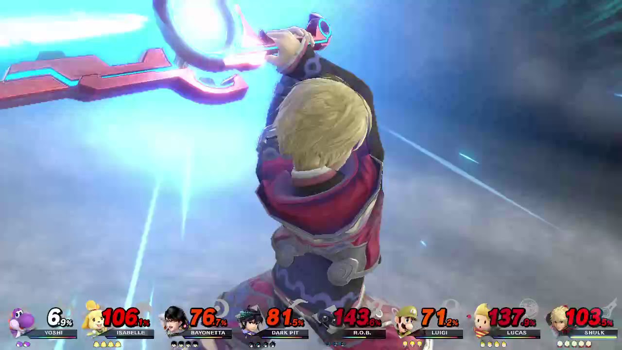 Super Smash Bros Ultimate 8 Player CPU Battle on Brinstar Depths Omega ...