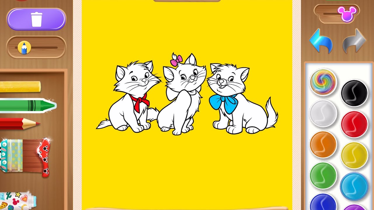 🐱 Aristocats Drawing, Painting, and Coloring for Kids & Toddlers ...