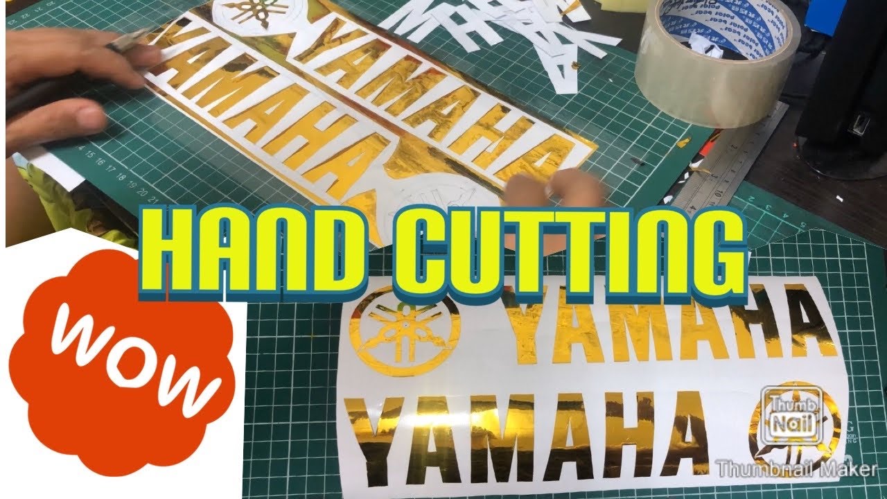 YAMAHA GOLD Decals Hand Cut - YouTube