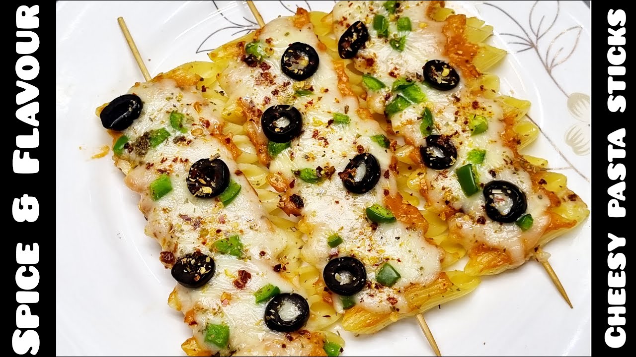Cheesy Pasta Sticks Without Oven | Pasta Snack Recipe | Instant Pasta ...