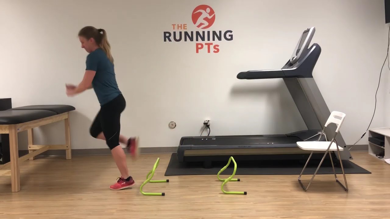 Single leg hurdle hops (with single leg squat start) for plyometric ...
