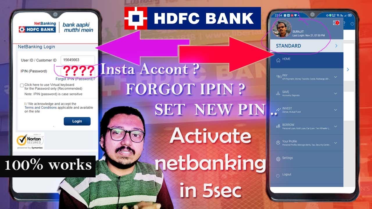 How to register / activate HDFC BANK NET BANKING for First Time? RESET ...