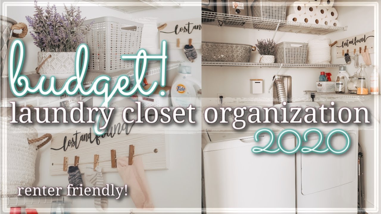 SMALL LAUNDRY CLOSET BUDGET ORGANIZE & DECORATE 2020 / EXTREME CLEAN ...