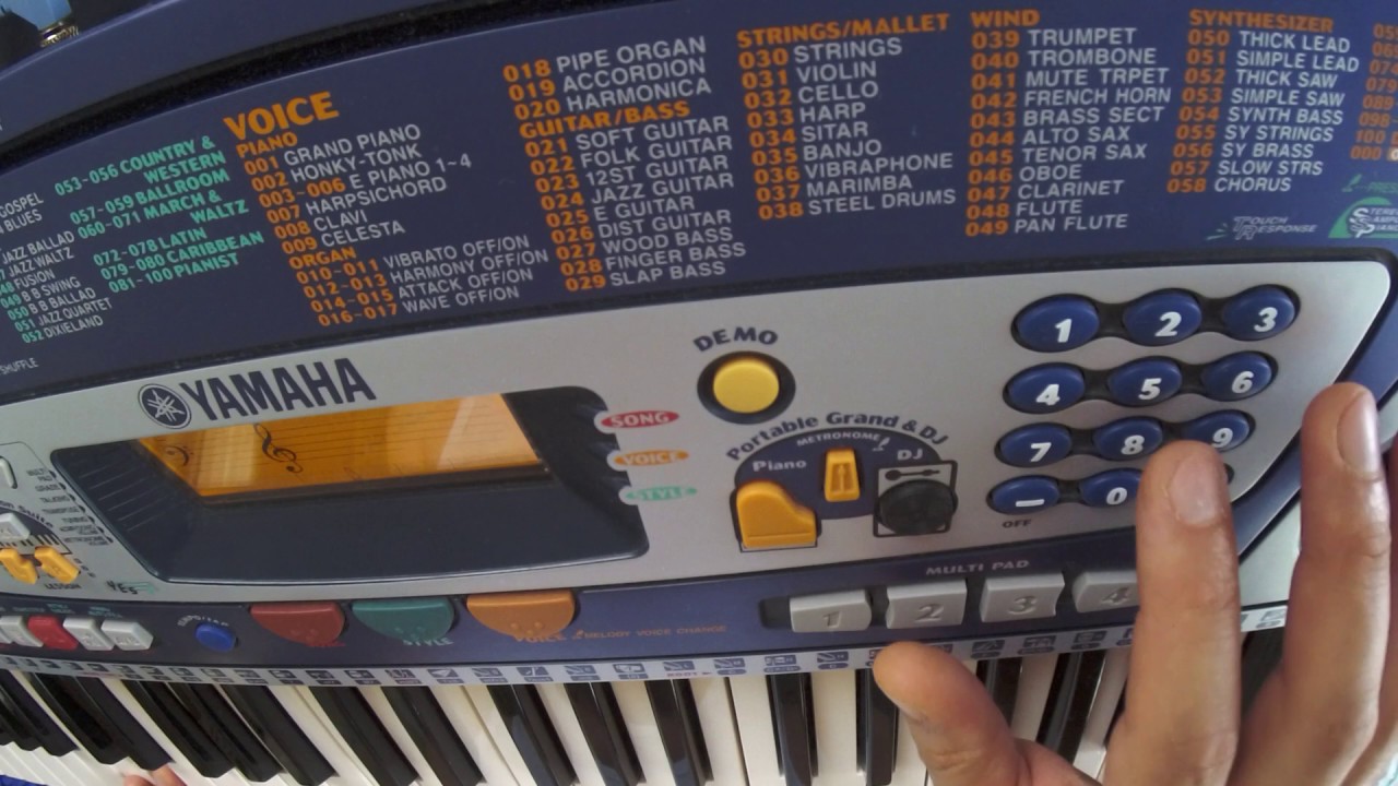 Звук аккордеона синтезатора Yamaha PSR 260. - YouTube