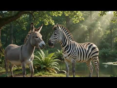 🦓🫏 Who Is More Beautiful? | Zebra & Donkey Cartoon Story
