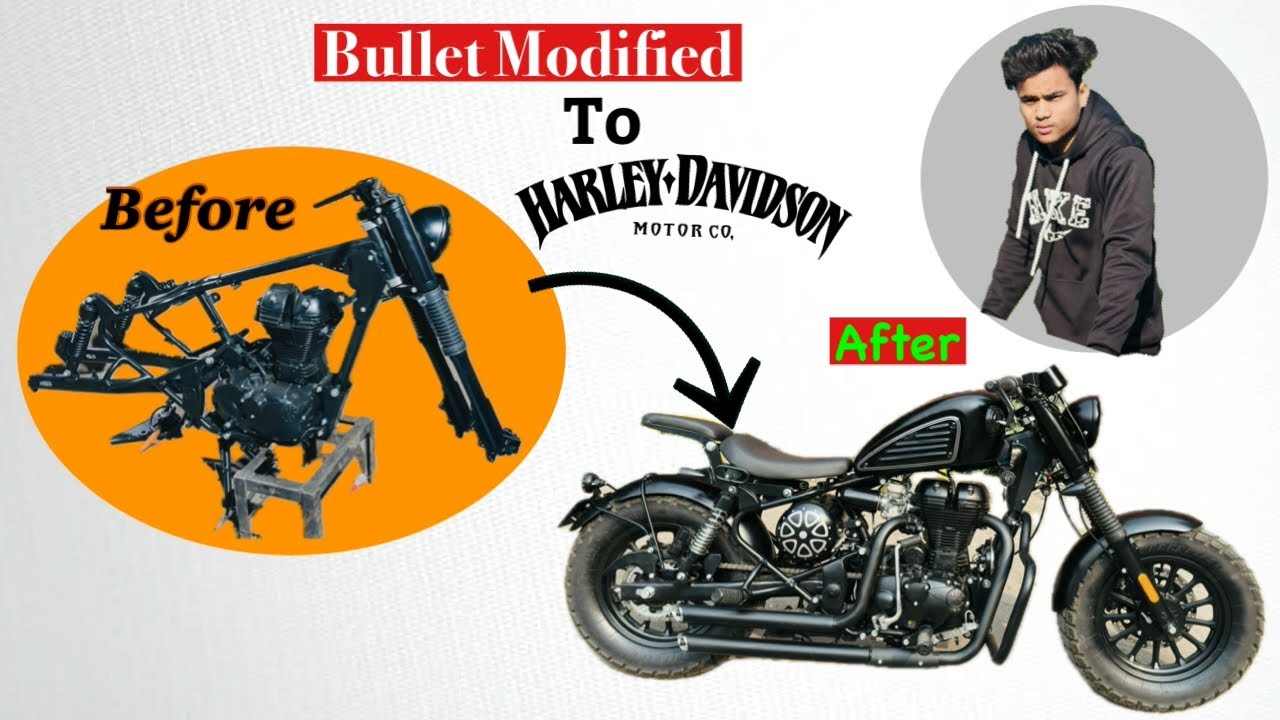 Day 1 of Bullet modified to Harley Look | 0 to Hero | @Amazingcustom ...