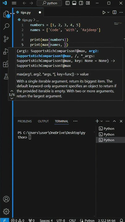 Finding Maximum Number And Corresponding String In Python Python Coding Shorts Short Viral 
