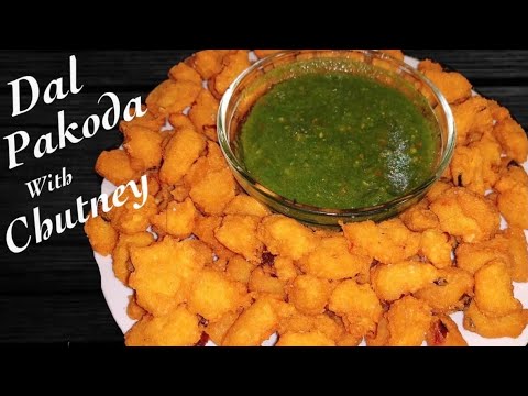 Chana Dal Pakoda with Green Chutney|Daler Bora|Kolkata Famous Street ...