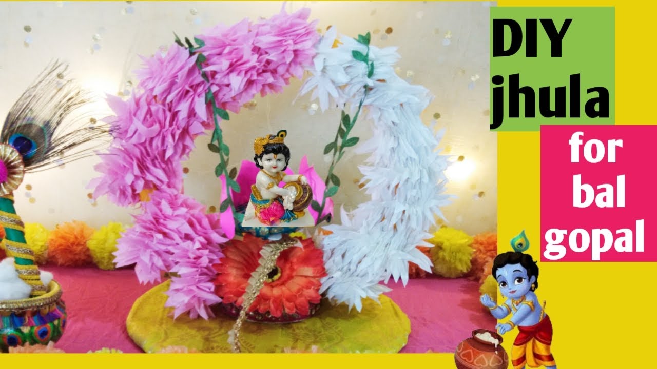 DIY jhula for laddu gopal / Last minutes janmashtami special craft ...