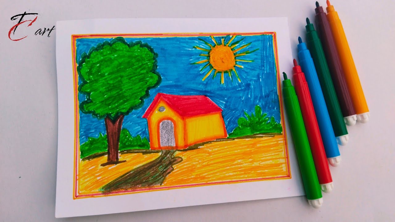 Paint Colour Drawing Easy at Gladys Zachery blog