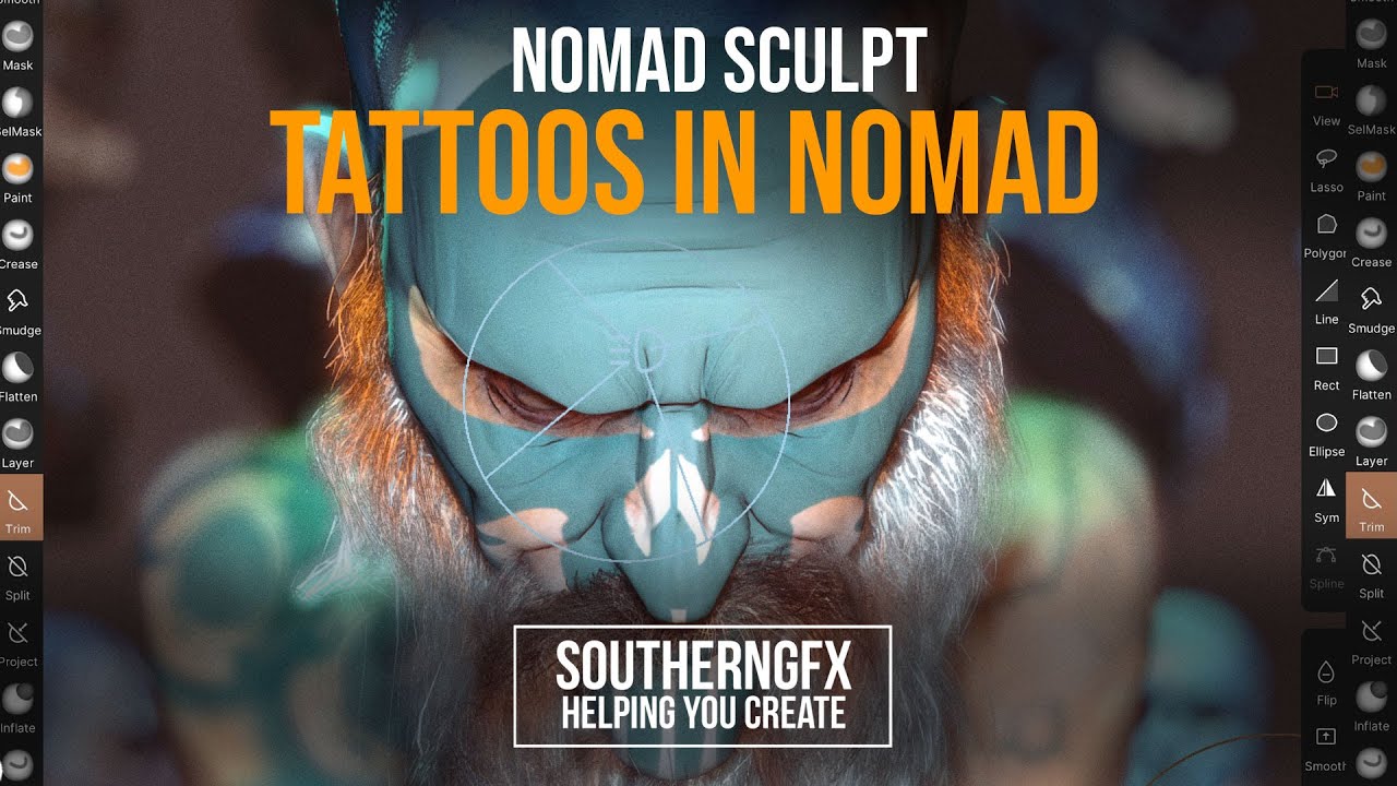 NOMAD SCULPTING How to create character tattoos in NOMAD - YouTube