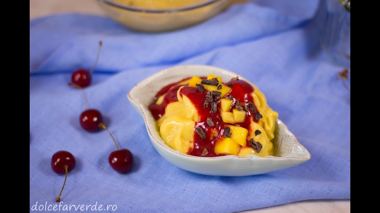 Înghețată de mango homemade - doar 2 ingrediente! - YouTube
