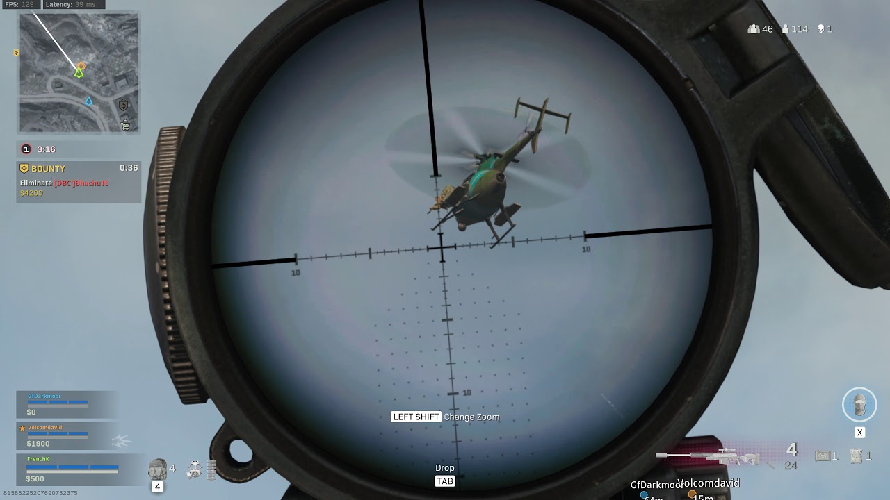 Helicopter Pilot sniped ! Call of Duty Modern Warfare 2019 | Shot with ...