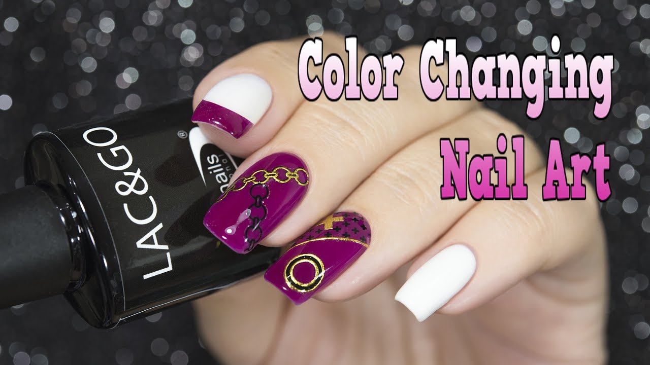 Color Changing Nail Art / Дизайн ногтей меняющий цвет - YouTube