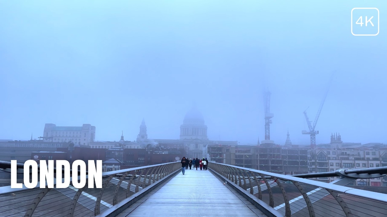 Freezing Winter London Walking Tour to St Paul's Cathedral 🎄| 4K HDR ...