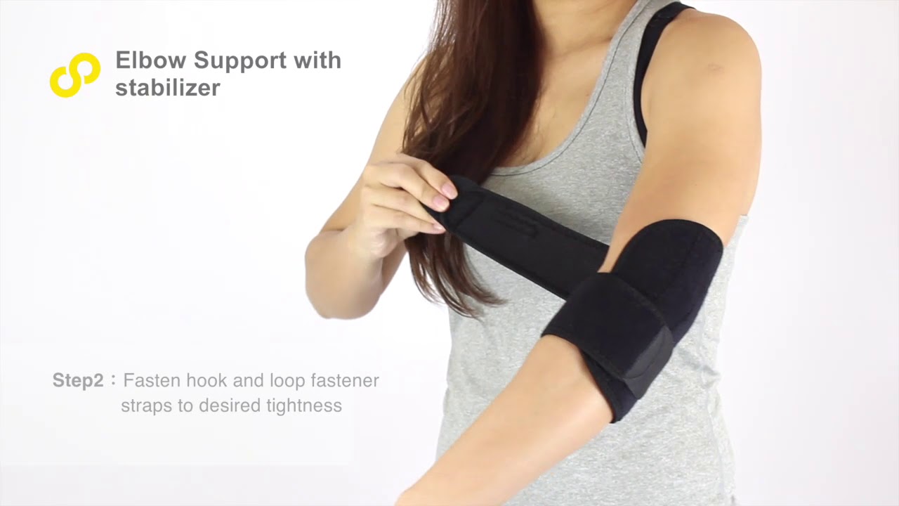 How to wear_BRACOO EP30 Elbow Fulcrum Wrap - YouTube