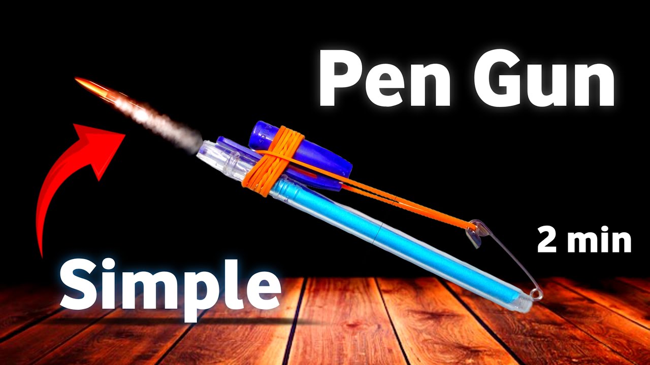 How to Make Pen Gun in 2Min | Simple Pen Gun - YouTube