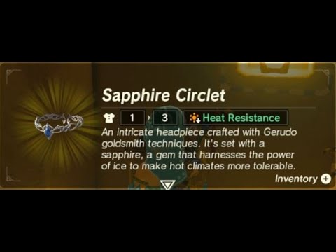 Sapphire Circlet | Armor Location | Zelda BOTW - YouTube