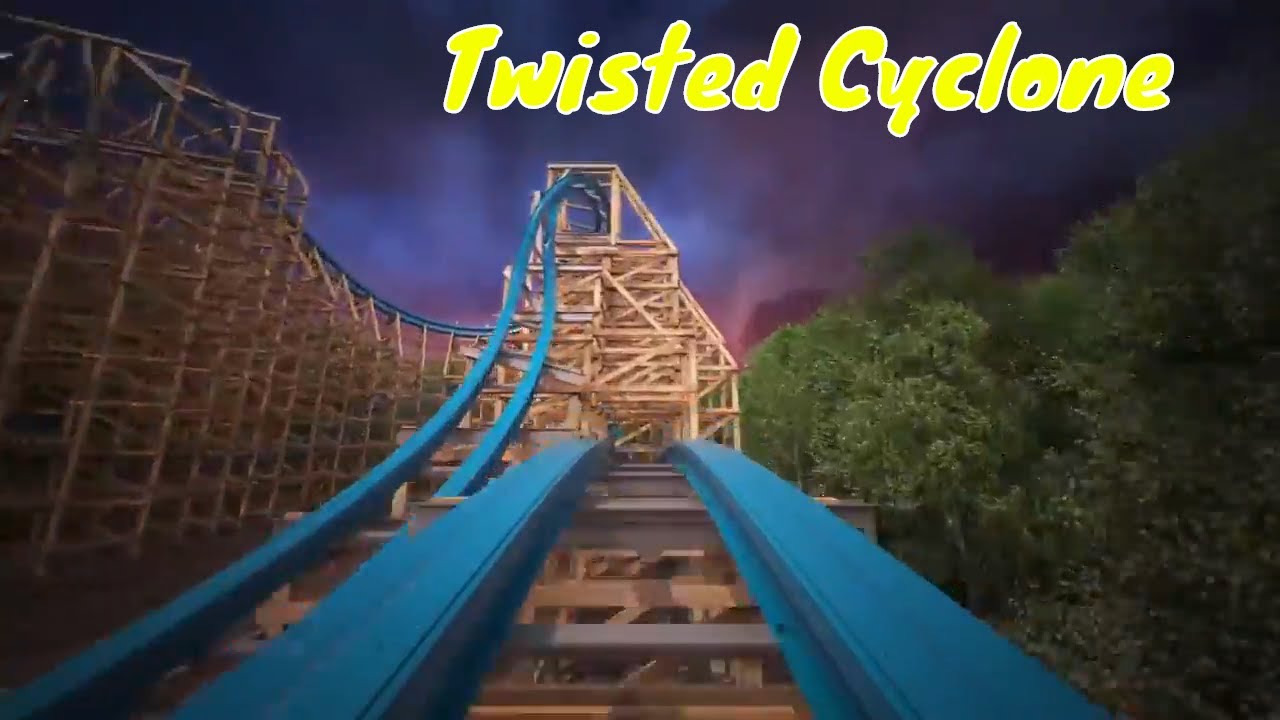 POV Twisted Cyclone roller coaster 2018 Six Flags Over Georgia RMC ...