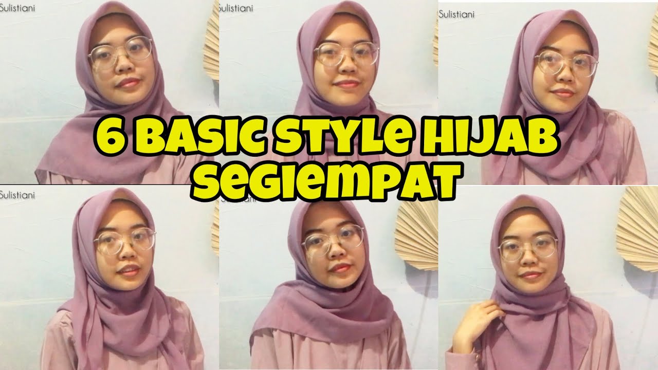 TUTORIAL HIJAB SEGIEMPAT BELLA SQUARE - YouTube