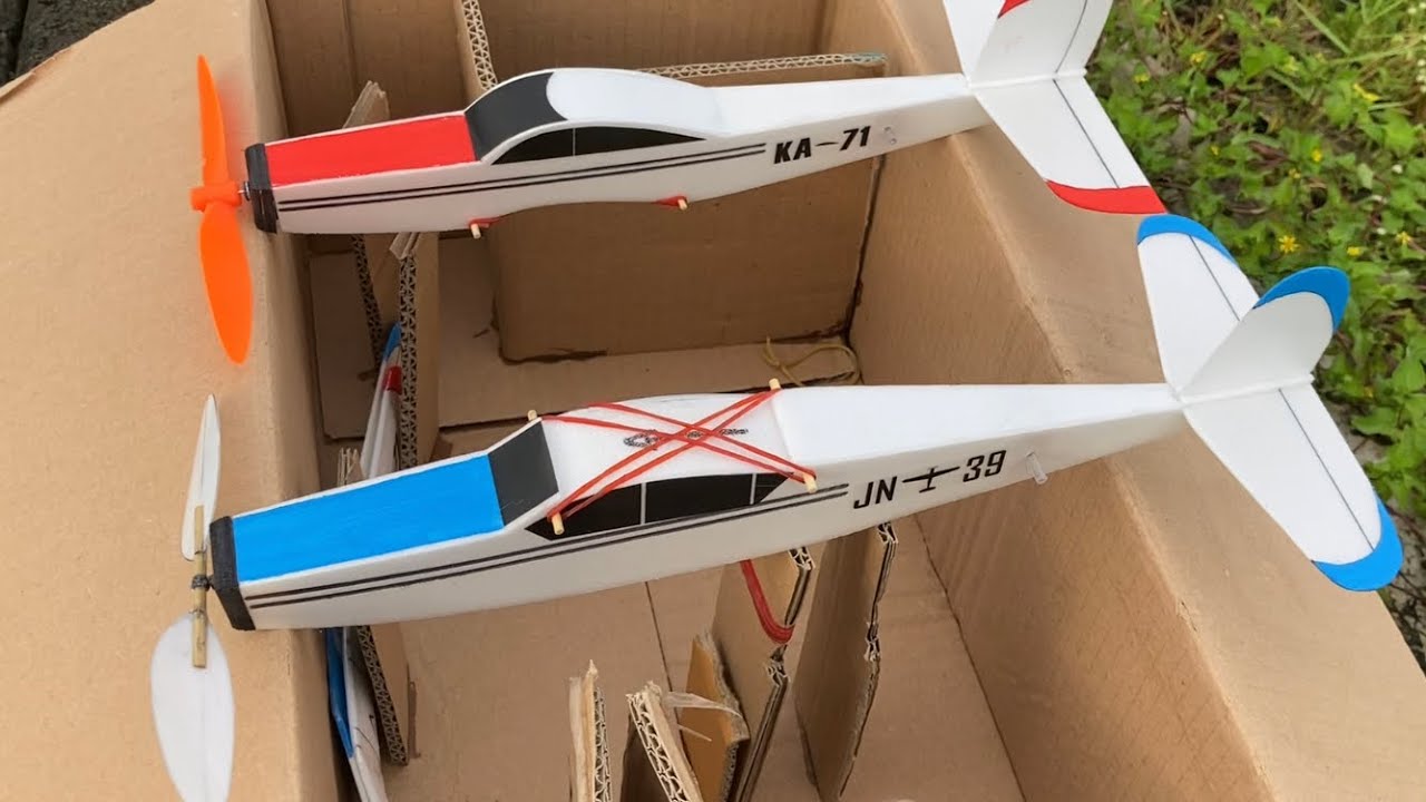 More trimming Rubber Powered Airplane - YouTube