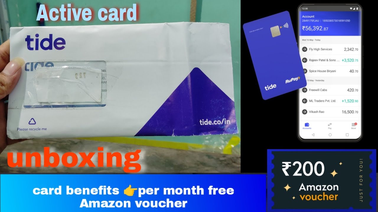 tide RuPay card unboxing || tide card ko active kaise kare ?? || tide ...