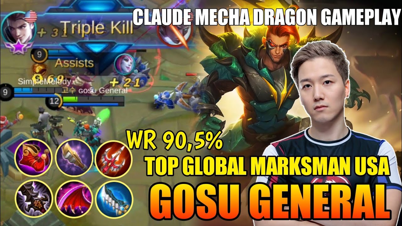 PERFECT GAMEPLAY CLAUDE GOSU GENERAL | GOSU GENERAL | MLBB - YouTube