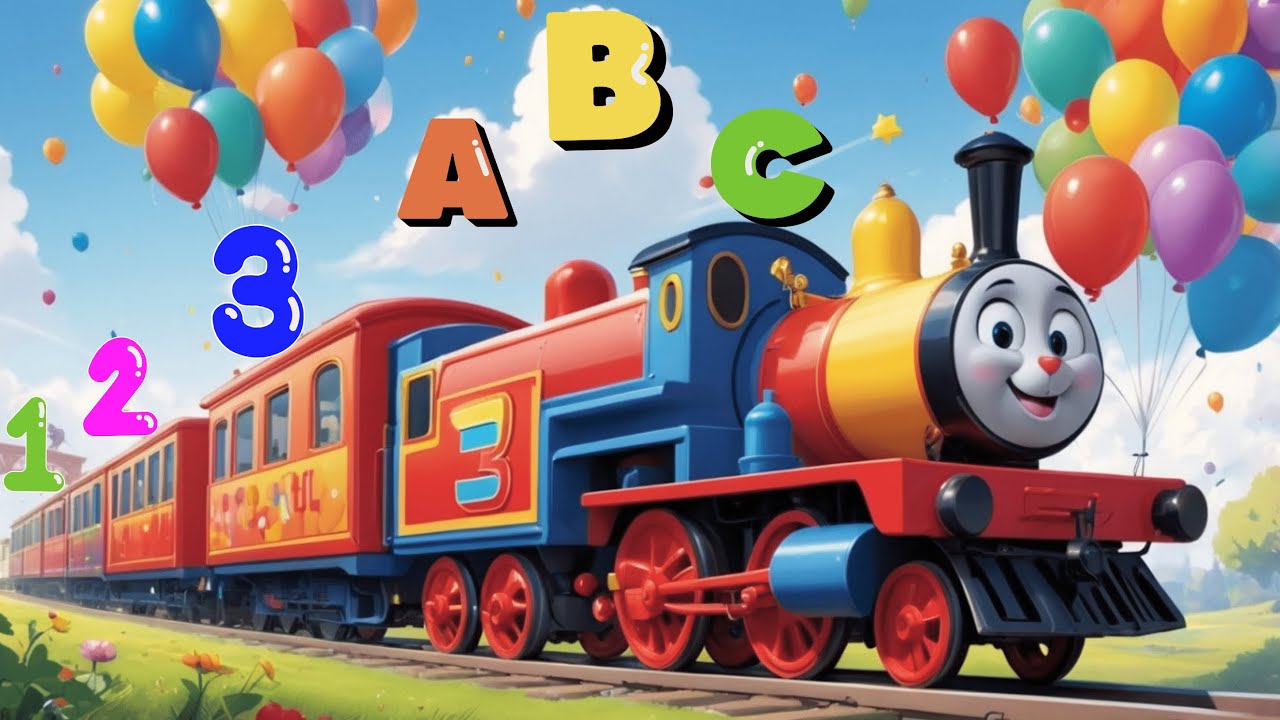 ABC & 123 Train Poem for Kids | Learn Alphabet Letters A-Z with Fun ...
