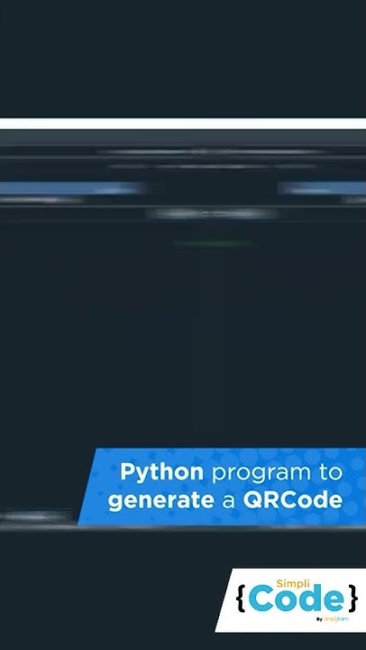 QR Code Generation Using Python | How To Generate QR Code In Python | #Shorts | SimpliCode - YouTube